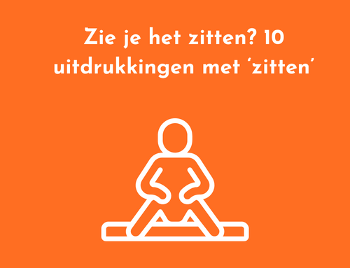 Uitdrukkingen met zitten: zie jij het zitten of zit je in de put?